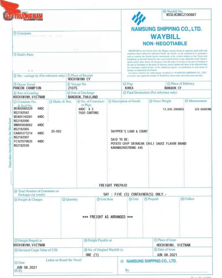 Seaway Bill là gì? Cách phân biệt và Chức năng Seaway Bill