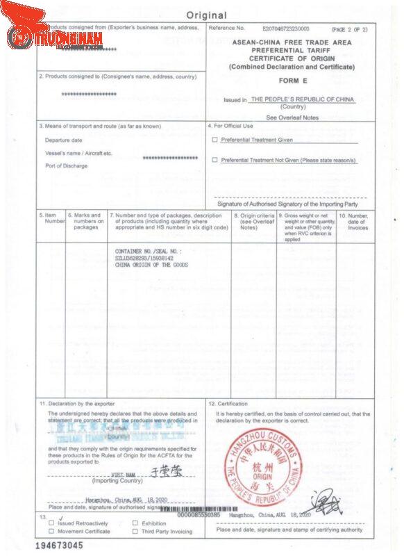 CO form E là gì? Các tiêu chí và Quy định cần biết