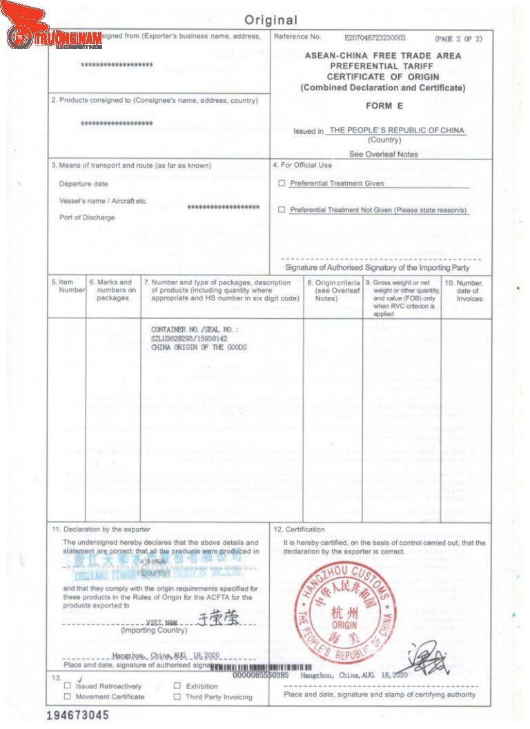 CO form E là gì? Các tiêu chí và Quy định cần biết