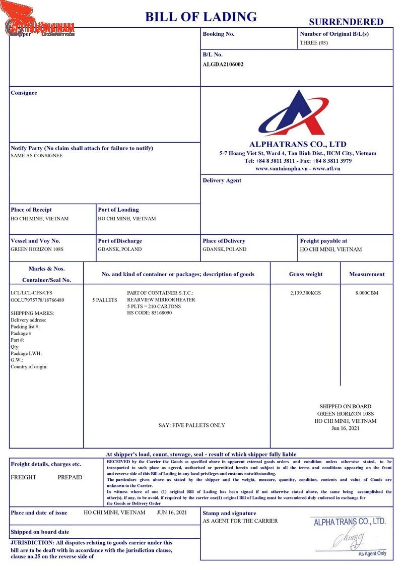 Vận đơn đi thẳng là gì? Đặc điểm và quy trình lập Direct B/L | Trường ...