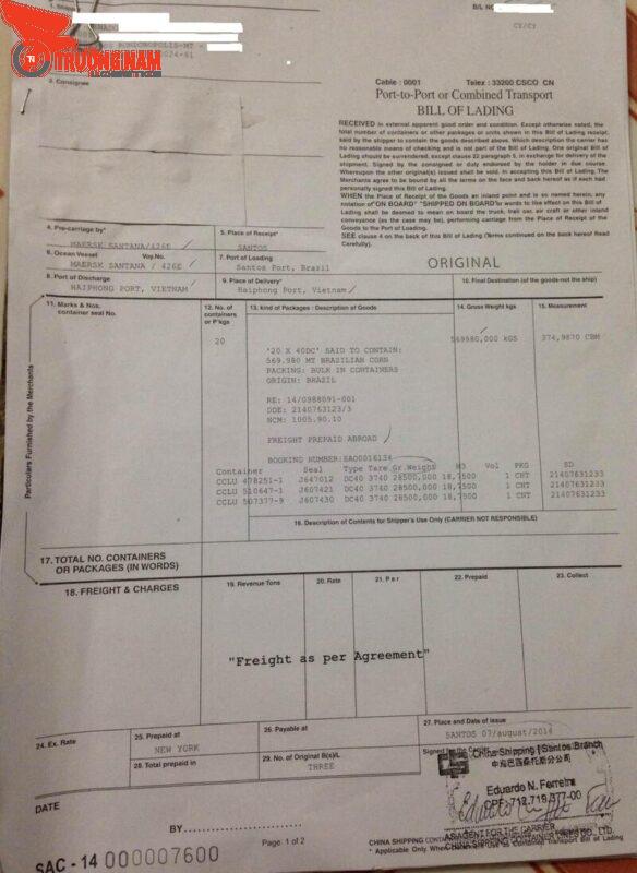 Vận đơn nhận để bốc | Received for shipment bill of lading là gì?